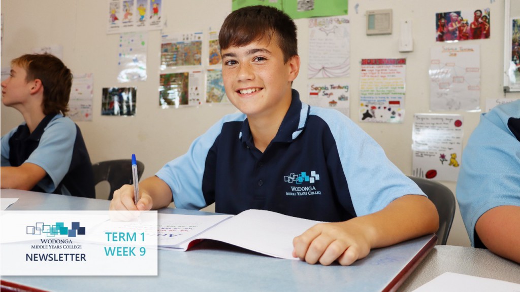 College Newsletter Term 1 Week 9 Wmyc 